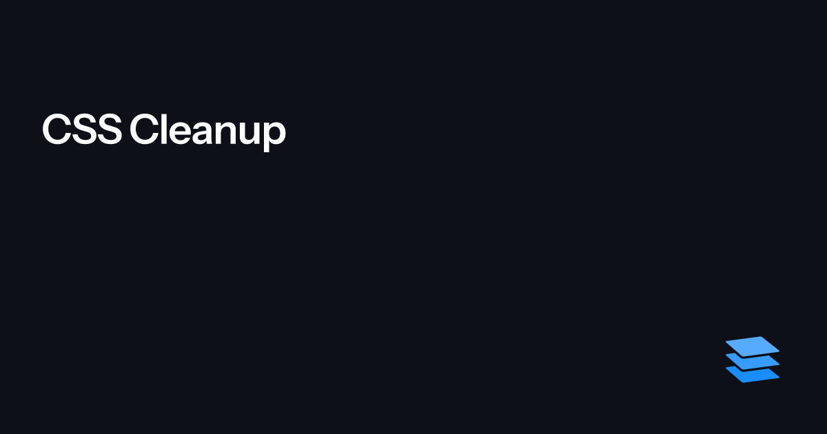 CSS Cleanup – Parcel Documentation